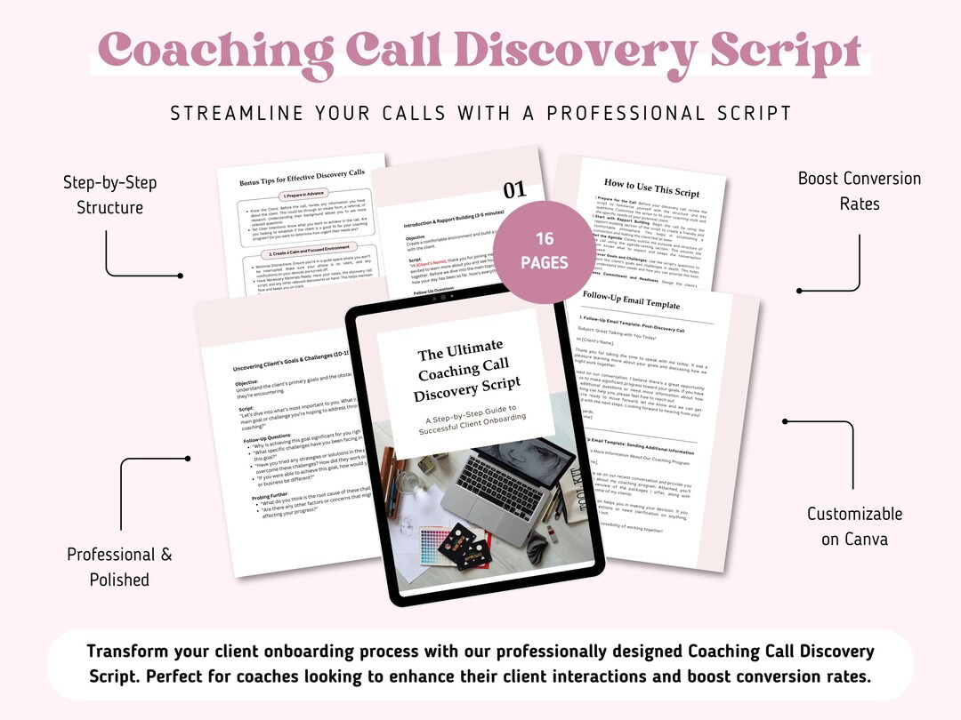 Coaching Call Discovery Script for Coaches, Sales Call Script Template ...