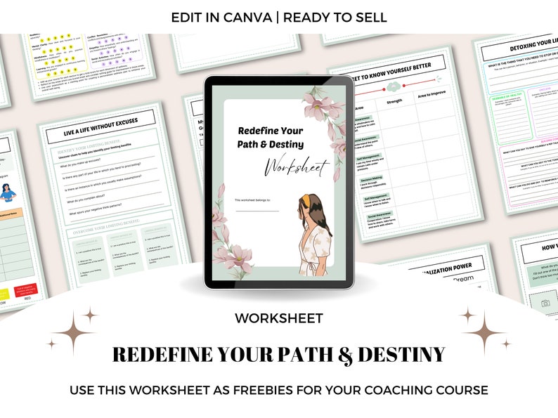Redefine Your Path & Destiny Worksheet Self Discovery - Etsy