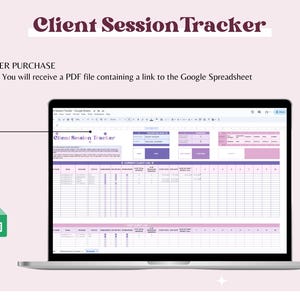 Client Session Tracker Spreadsheet for Coaches, Client Management ...