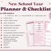 New School Year Planner & Checklist, Homework Tracker (canva Editable ...