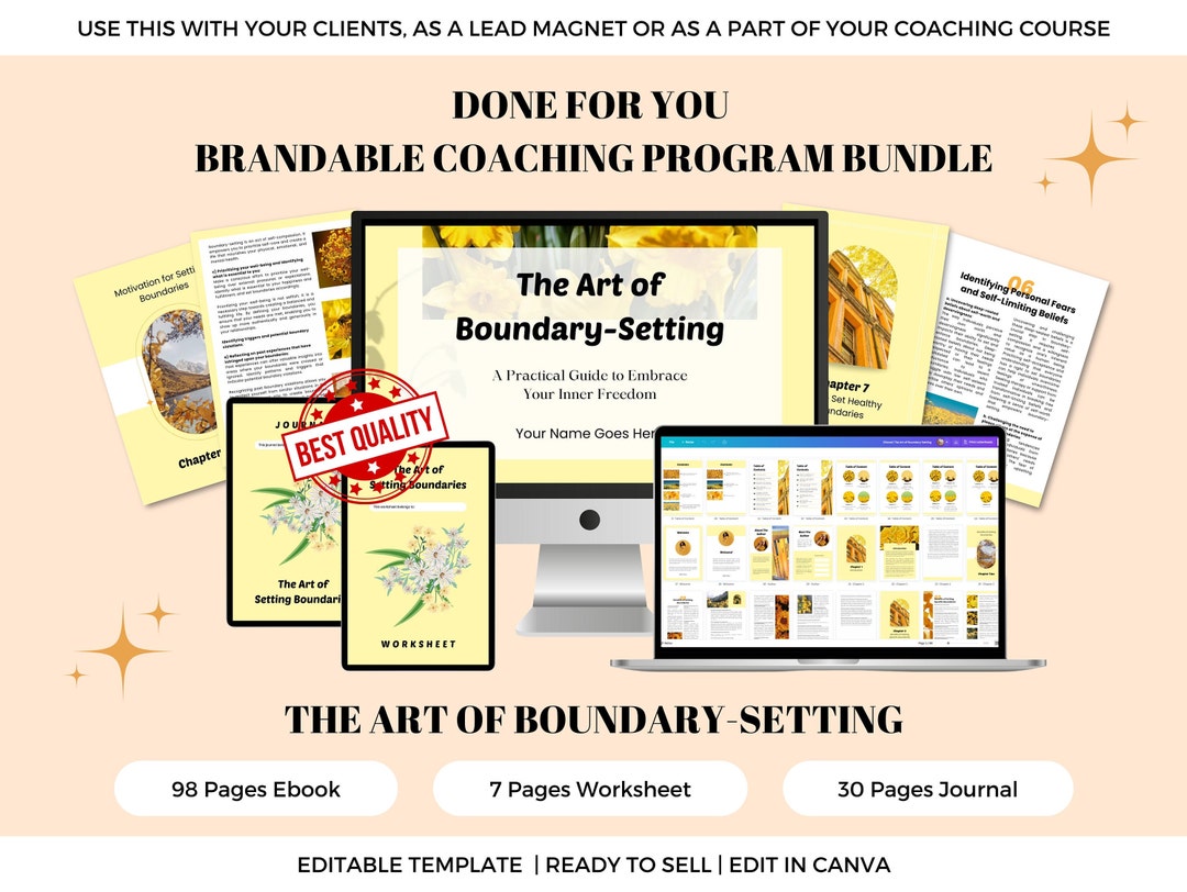 The Art of Boundary-setting Done for You Brandable Coaching Bundle for ...