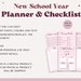 New School Year Planner & Checklist, Homework Tracker (canva Editable ...