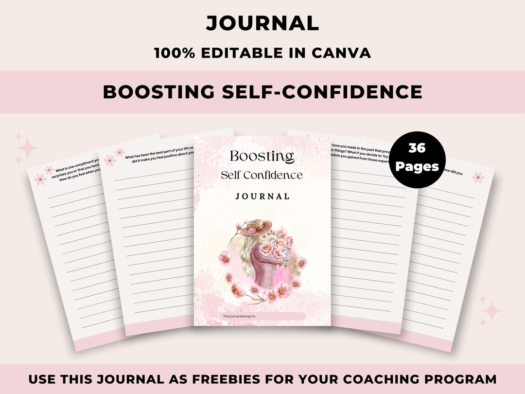Done for You Boosting Self Confidence Journal, Self Esteem, Brandable Coaching Program, Life ...