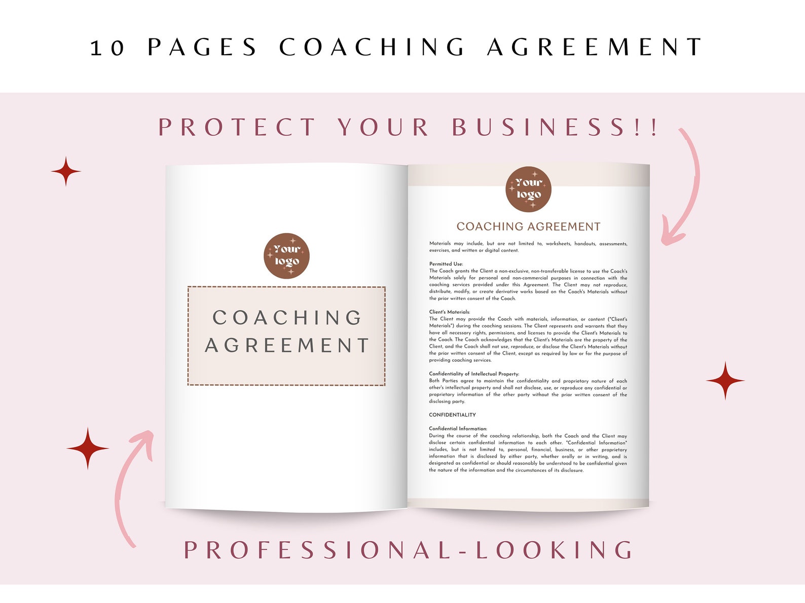 Coaching Agreement Template, Coaching Contract Template, Legal Contract ...