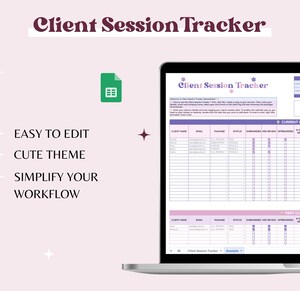 Client Session Tracker Spreadsheet for Coaches, Client Management Google Sheet, Coach ...