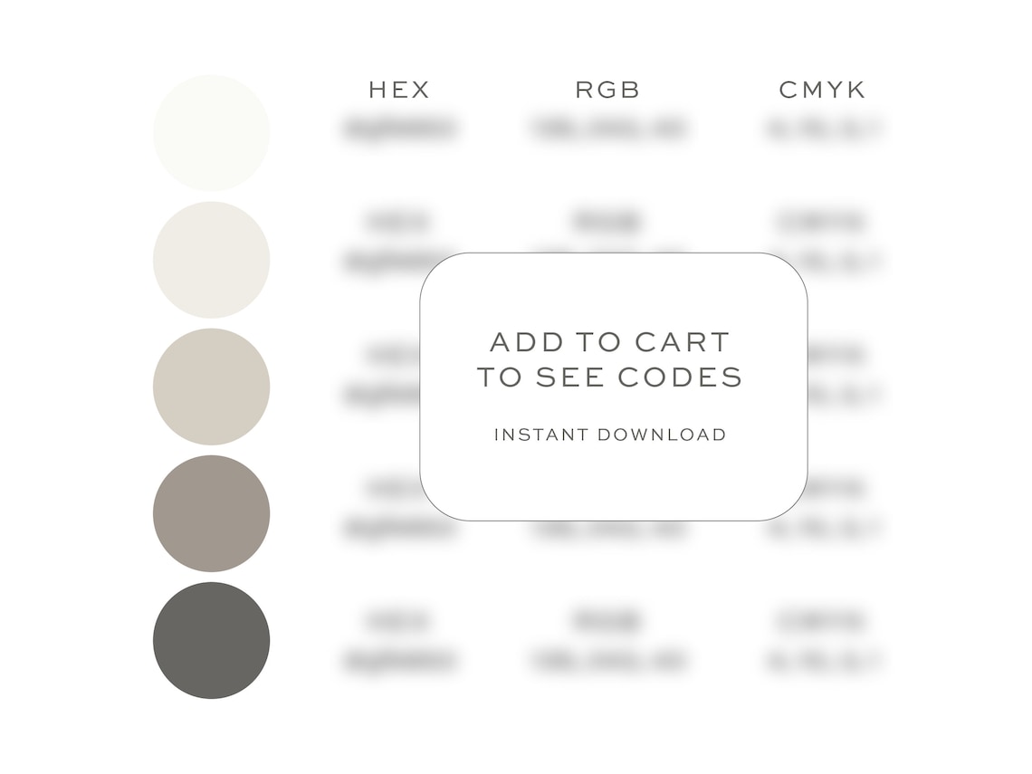 Greige Color Palette for Website, Brand Palette, Color Palette Hex ...