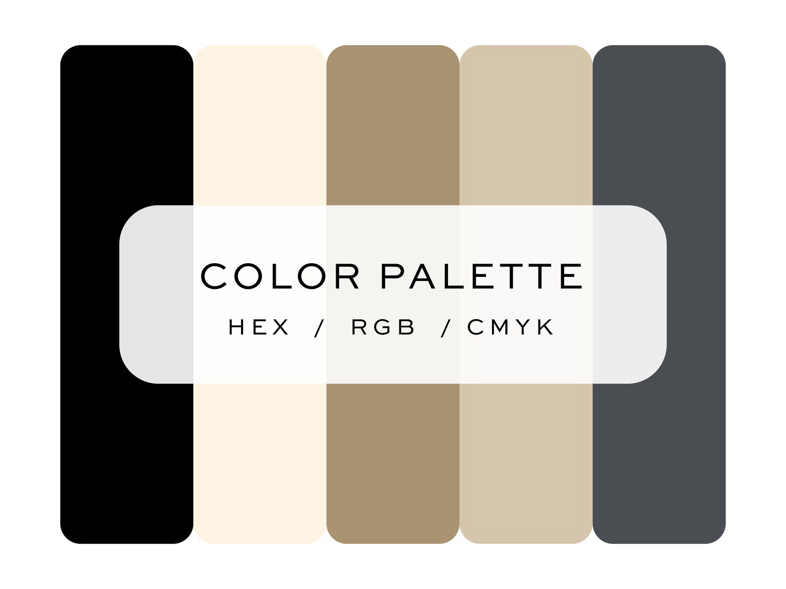 Elegant Color Palette for Website, Brand Palette, Color Palette Hex ...