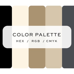 Elegant Color Palette for Website, Brand Palette, Color Palette Hex ...