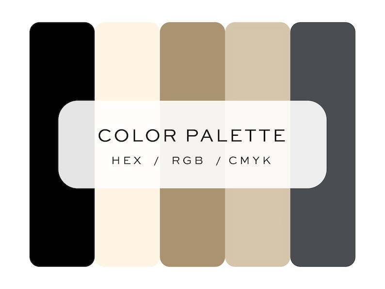 Elegant Color Palette for Website, Brand Palette, Color Palette Hex ...