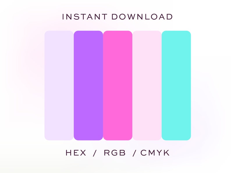 Barbie Palette Color Palette for Website Brand Palette - Etsy