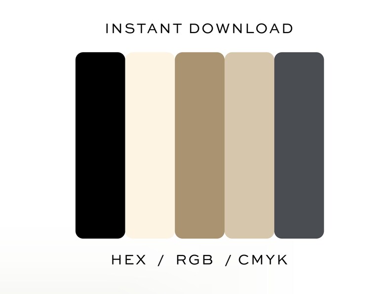 Elegant Color Palette for Website, Brand Palette, Color Palette Hex ...