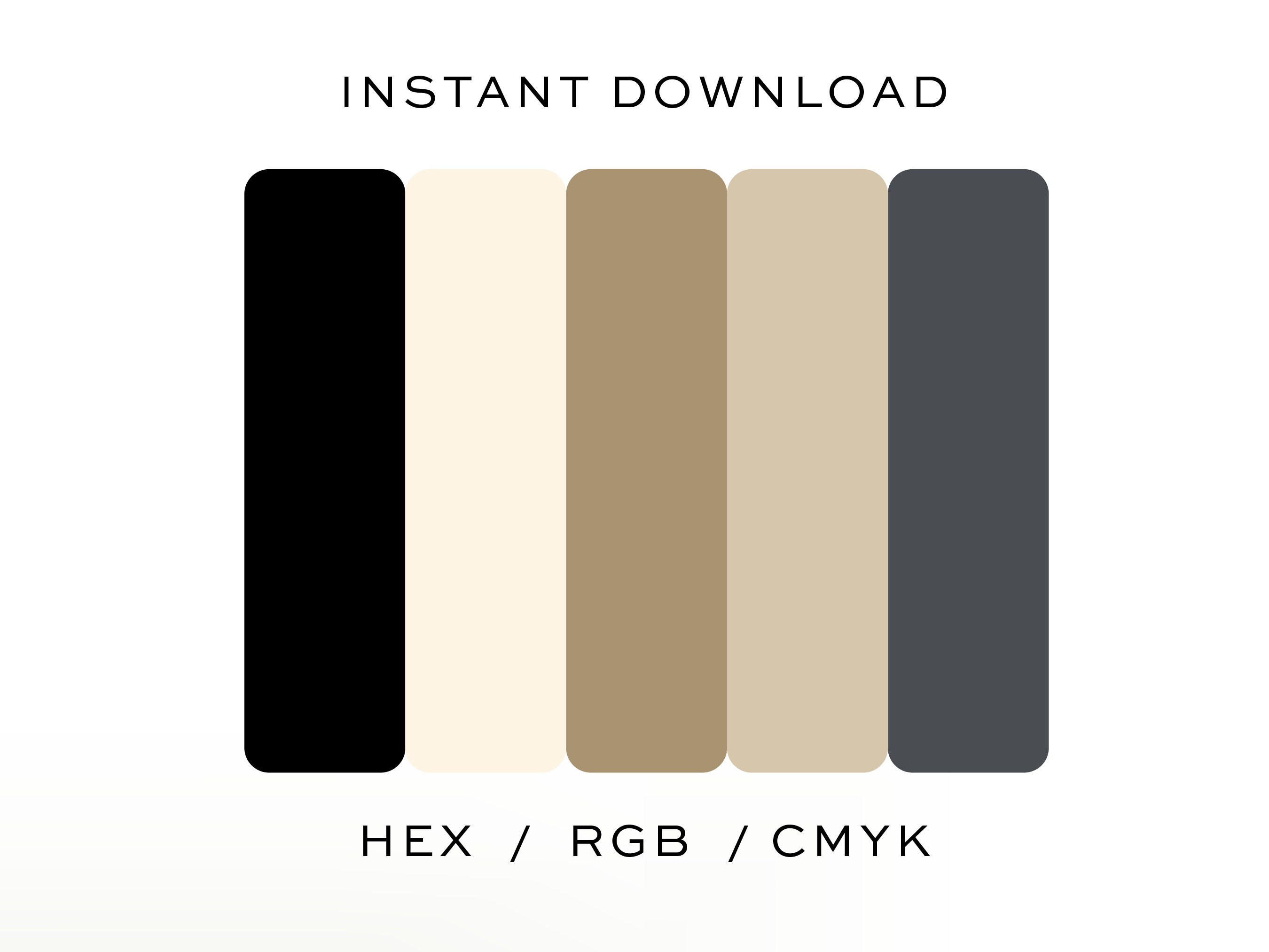 Elegant Color Palette for Website, Brand Palette, Color Palette Hex ...