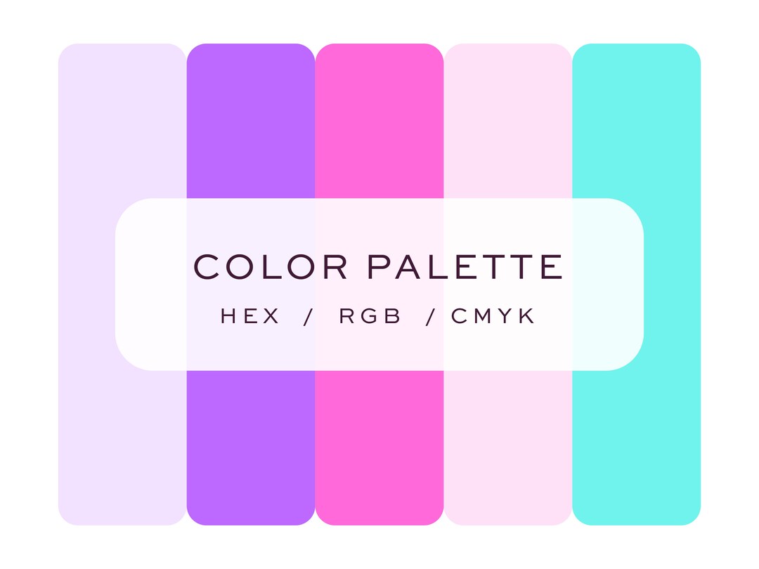 Barbie Palette Color Palette for Website Brand Palette - Etsy