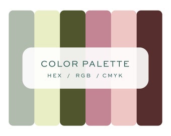 Color Palette for Website, Brand Palette, Color Palette Hex Codes ...