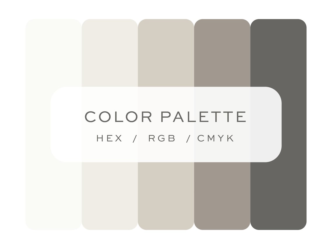 Greige Color Palette for Website, Brand Palette, Color Palette Hex ...