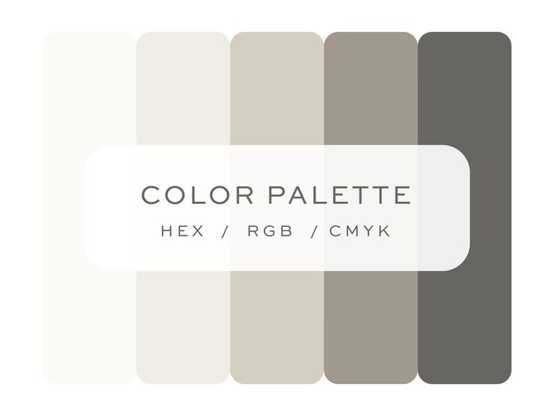 Greige Color Palette for Website, Brand Palette, Color Palette Hex ...
