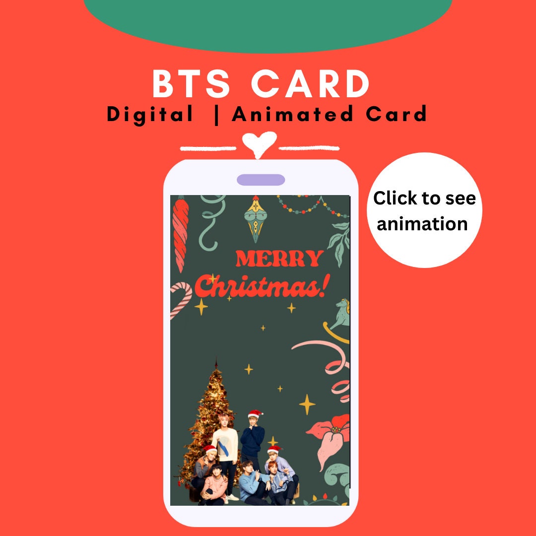 BTS Christmas Card Digital Animated Bangtan Jungkook V Jimin - Etsy UK