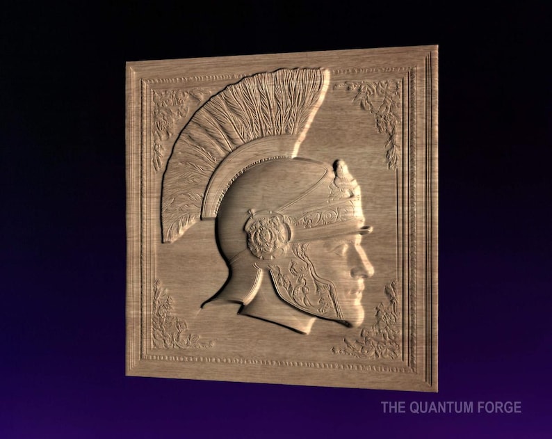 Roman Helmet Relief STL 3D CNC STL File Digital Download Vcarve Aspire ...