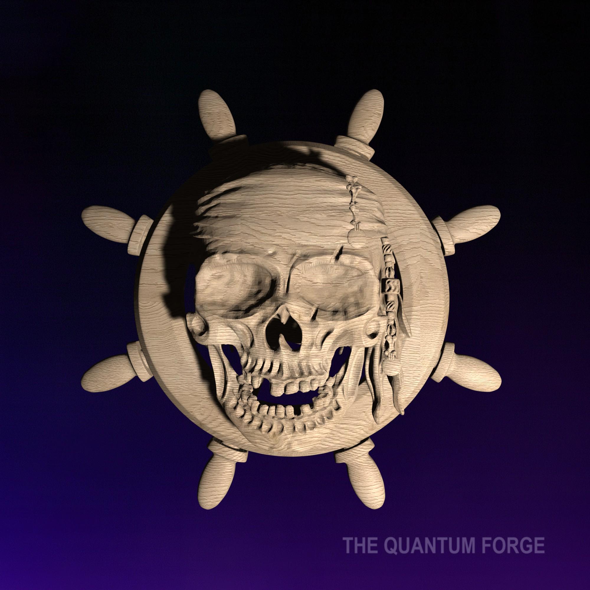 Skull Ship Wheel STL | 3D CNC STL File | Digital Download | Vcarve ...