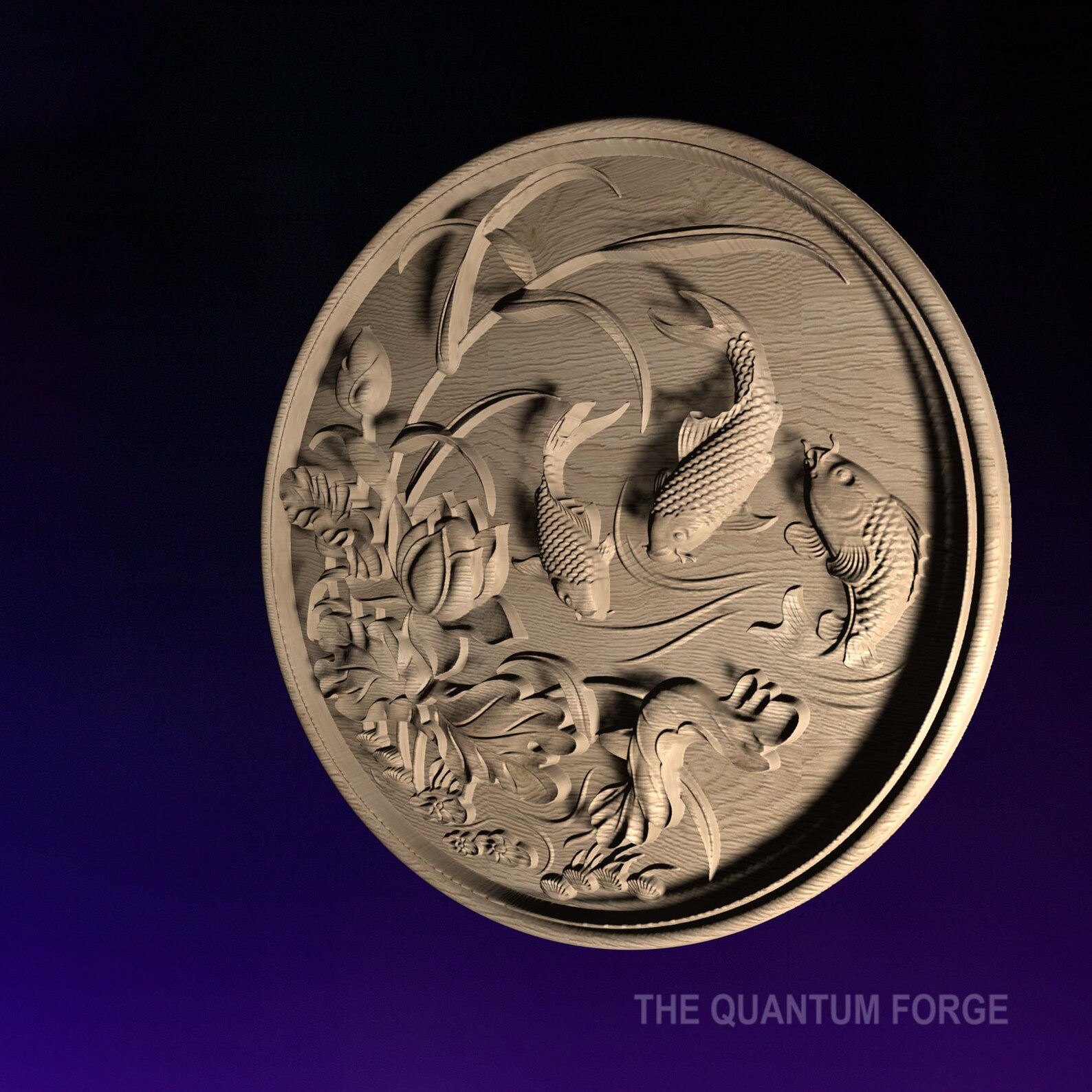Koi STL | 3D CNC STL File | Digital Download | Vcarve Aspire Artcam ...