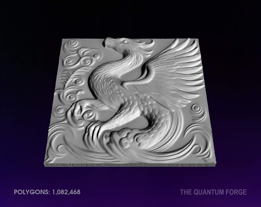 Dragon Phoenix STL 3D CNC STL File Digital Download 3D Printer Model ...