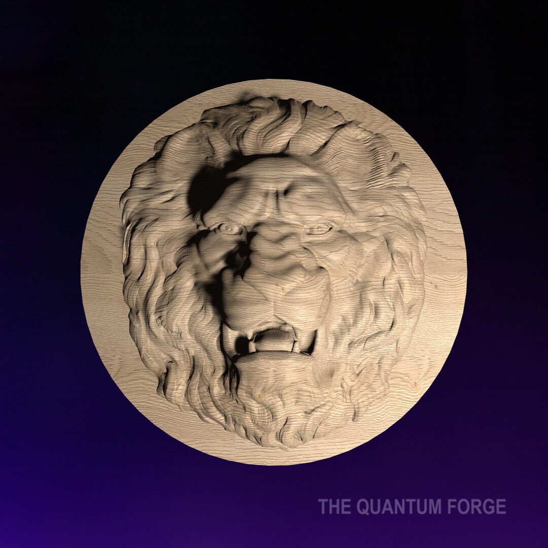 Lion Head STL | 3D CNC STL File | Digital Download | Vcarve Aspire ...