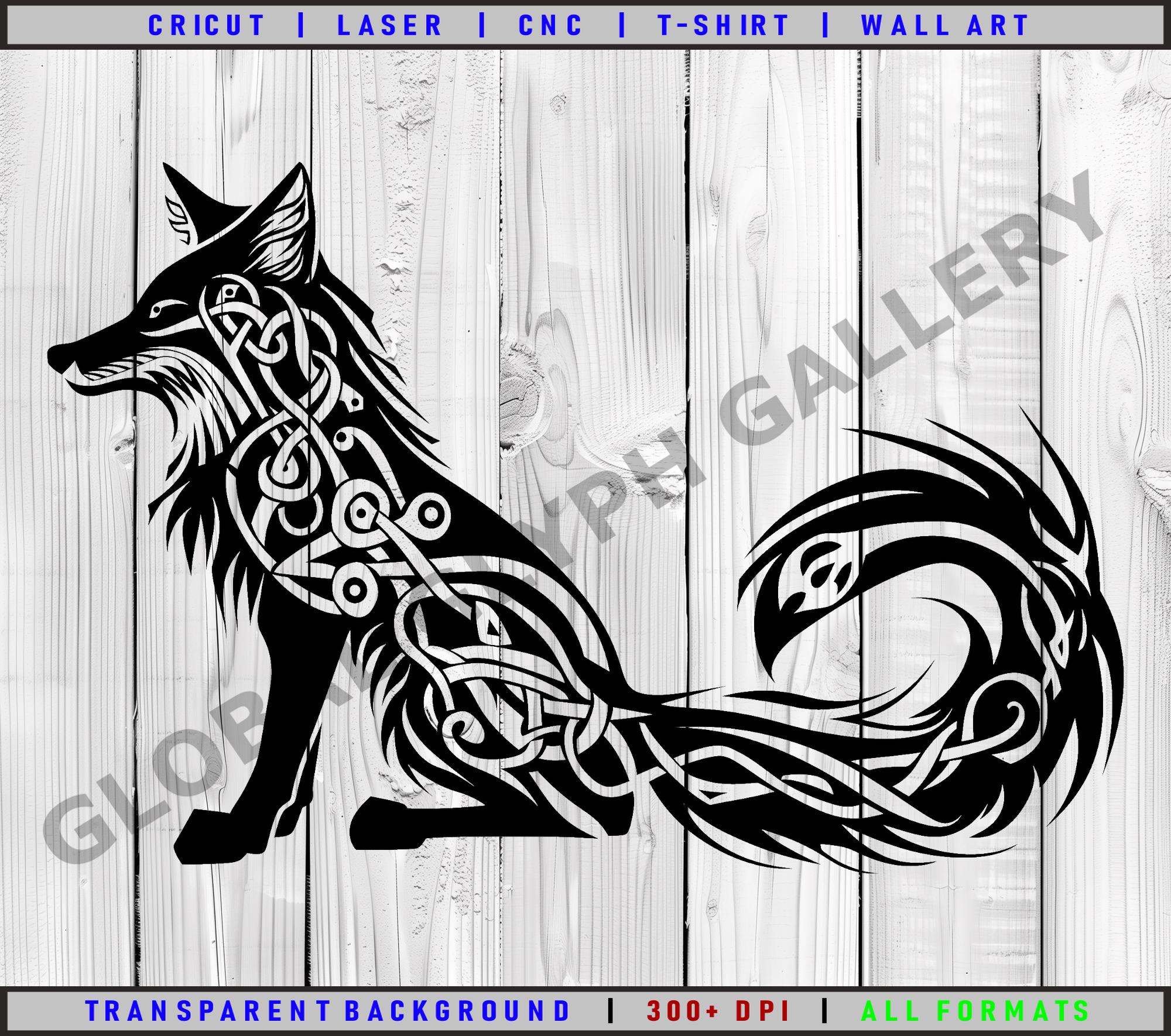 Celtic Fox SVG | Fox DXF | Cricut Cut File | Celtic Knot Art | Digital ...