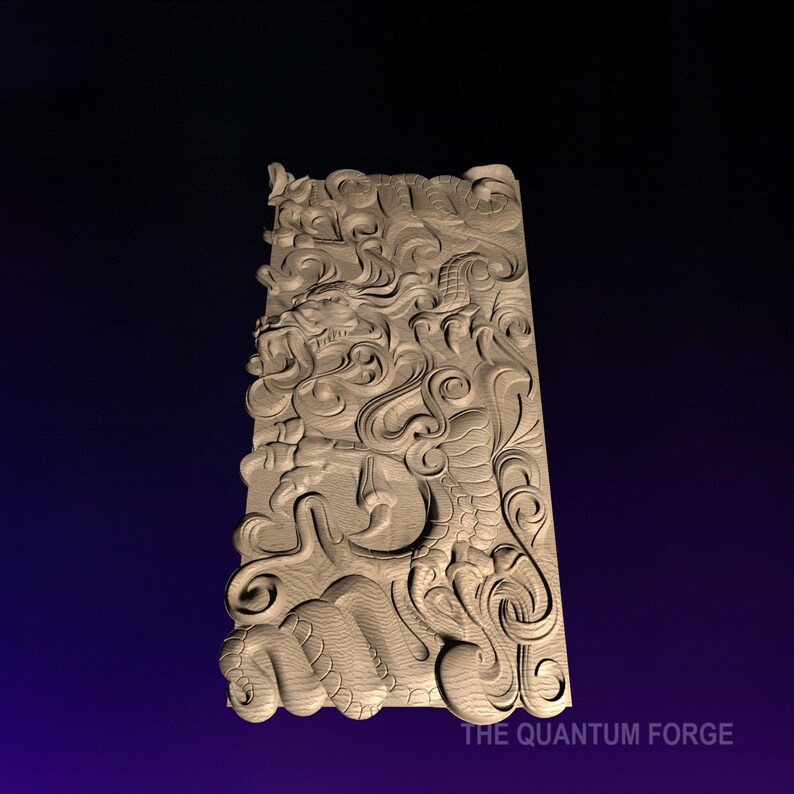 Asian Dragon STL | 3D CNC STL File | Digital Download | Vcarve Aspire ...
