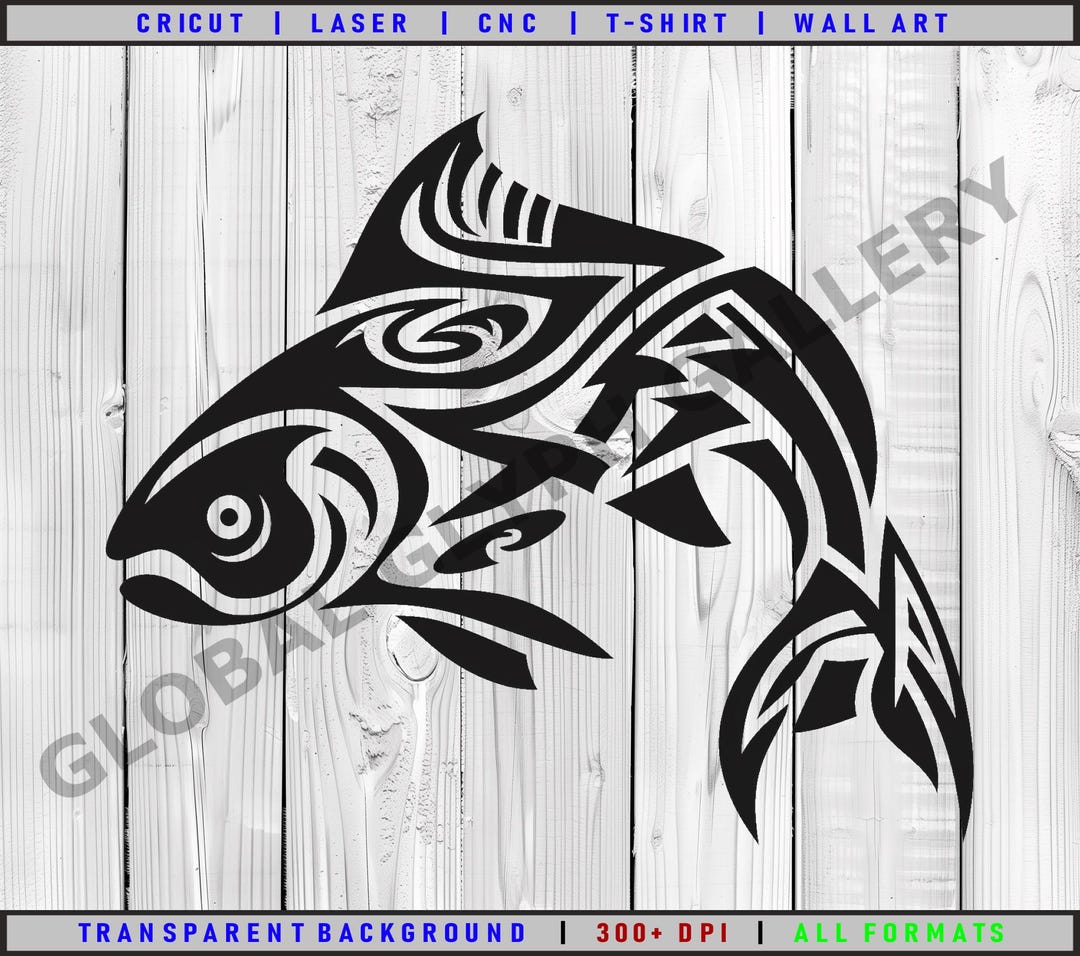 Celtic Salmon SVG | Salmon DXF | Cricut Cut File | Celtic Knot Art ...