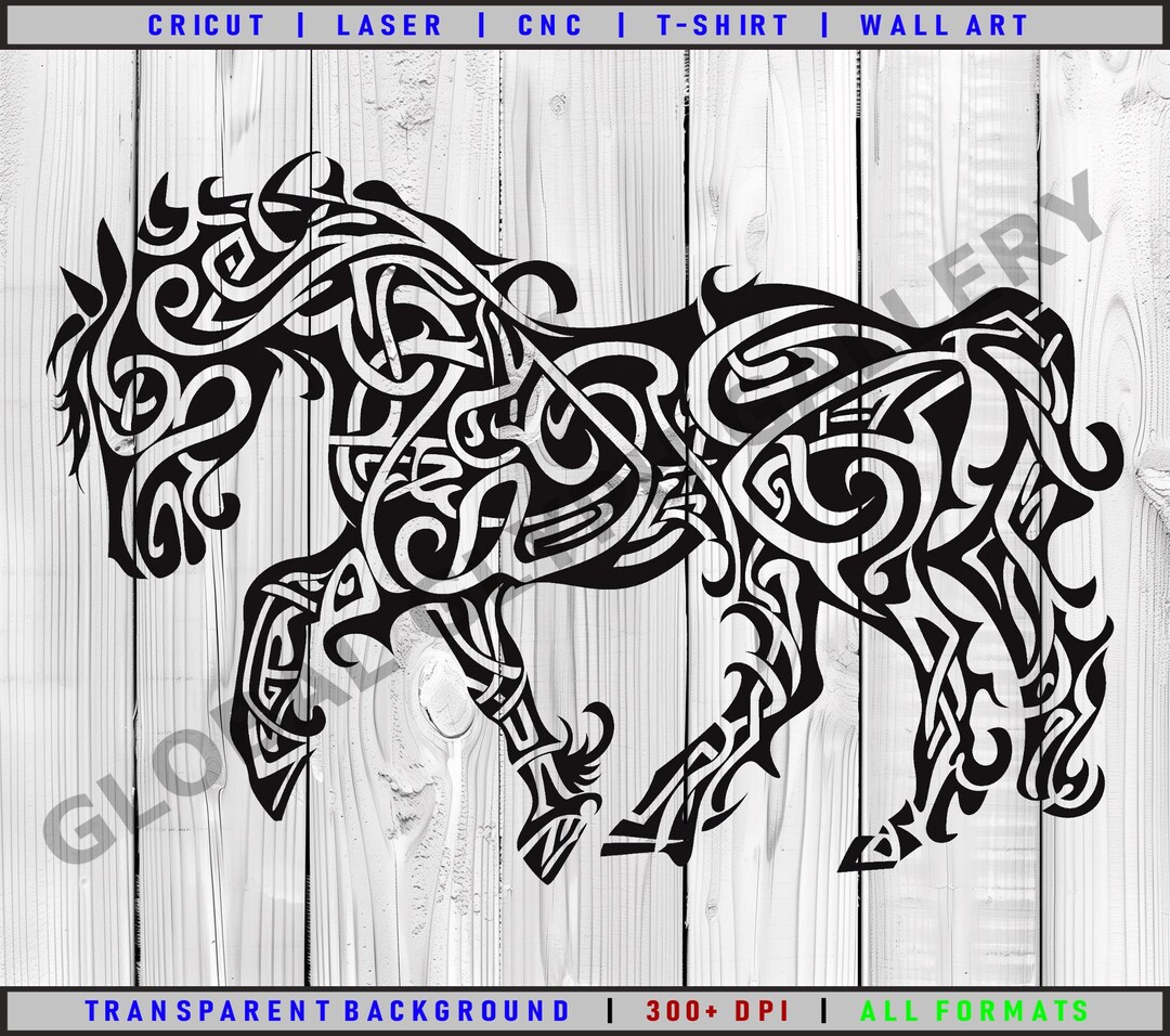Celtic Horse SVG | Horse DXF | Cricut Cut File | Celtic Knot Art ...