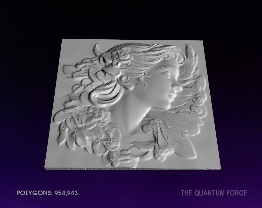 Floral Beauty STL 3D CNC STL File Digital Download 3D Printer Model ...