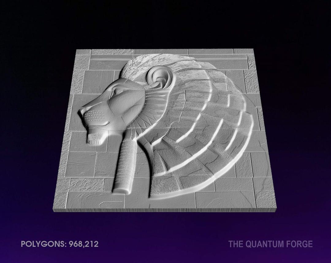 Egyptian Lion God STL 3D CNC STL File Digital Download 3D Printer Model ...