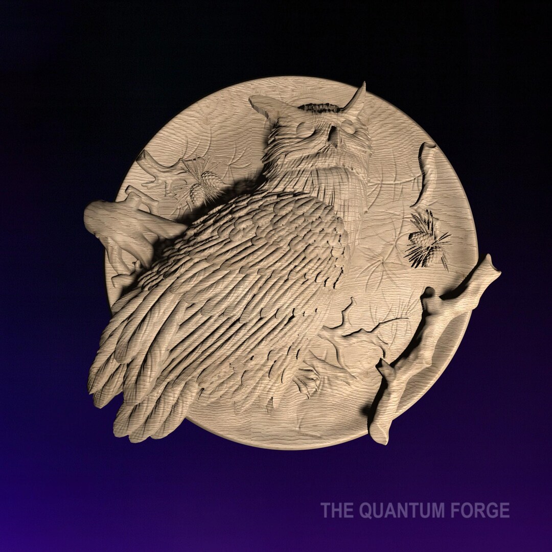 Owl STL | 3D CNC STL File | Digital Download | Vcarve Aspire Artcam ...