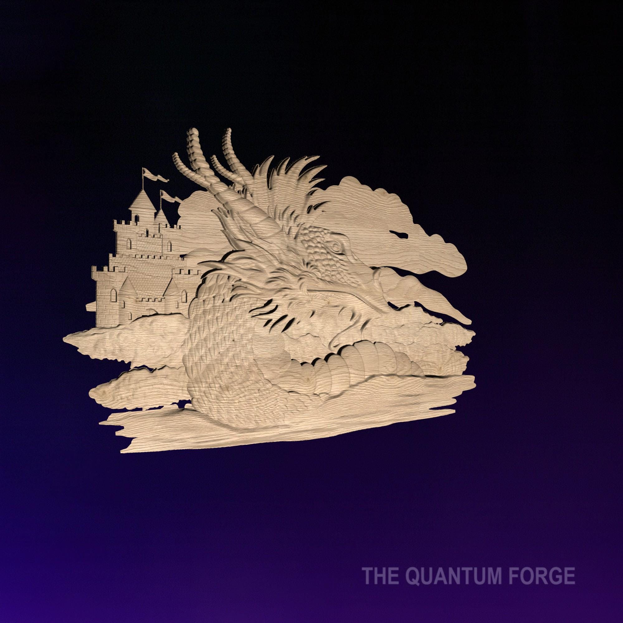 Dragon Castle STL | 3D CNC STL File | Digital Download | Vcarve Aspire ...