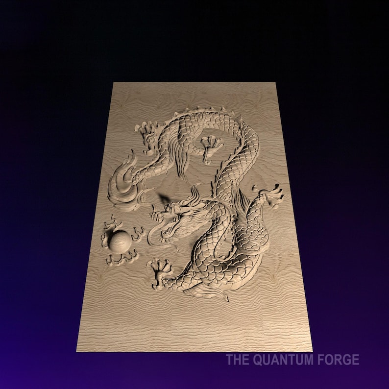 Pano Dragon STL | 3D CNC STL File | Digital Download | Vcarve Aspire ...