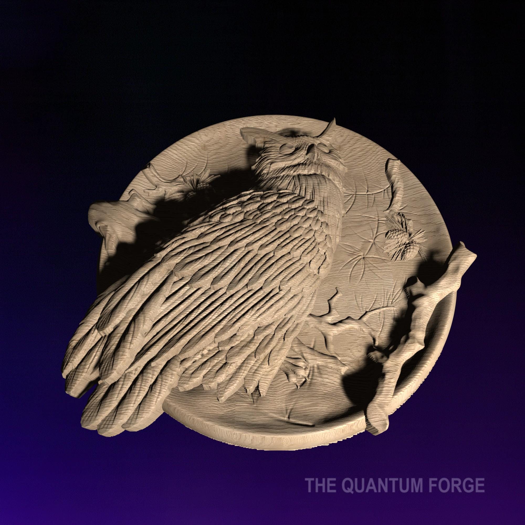 Owl STL | 3D CNC STL File | Digital Download | Vcarve Aspire Artcam ...