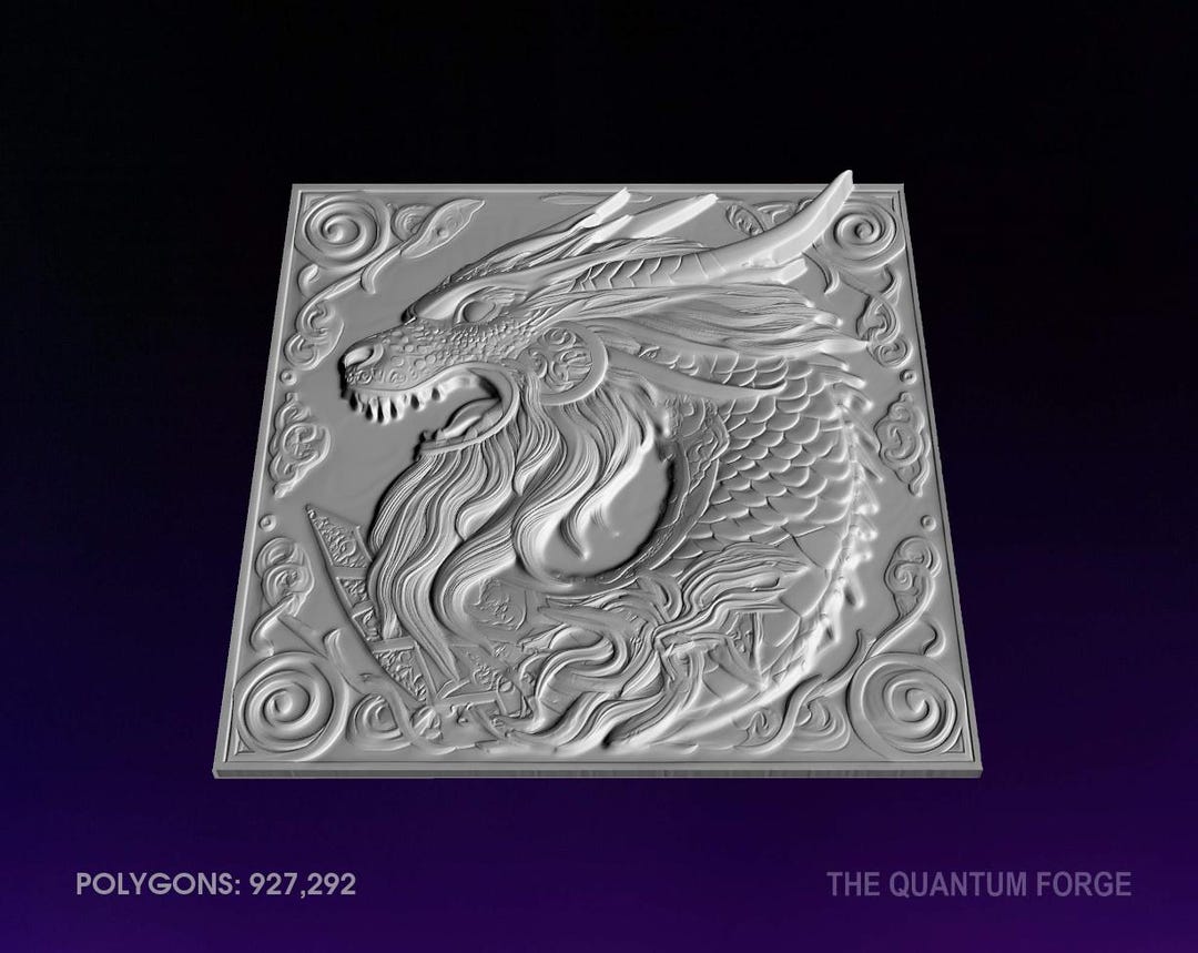 Celtic Dragon STL 3D CNC STL File Digital Download Vcarve Aspire Artcam ...