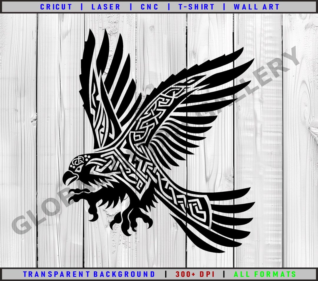 Celtic Eagle SVG | Eagle DXF | Cricut Cut File | Celtic Knot Art ...