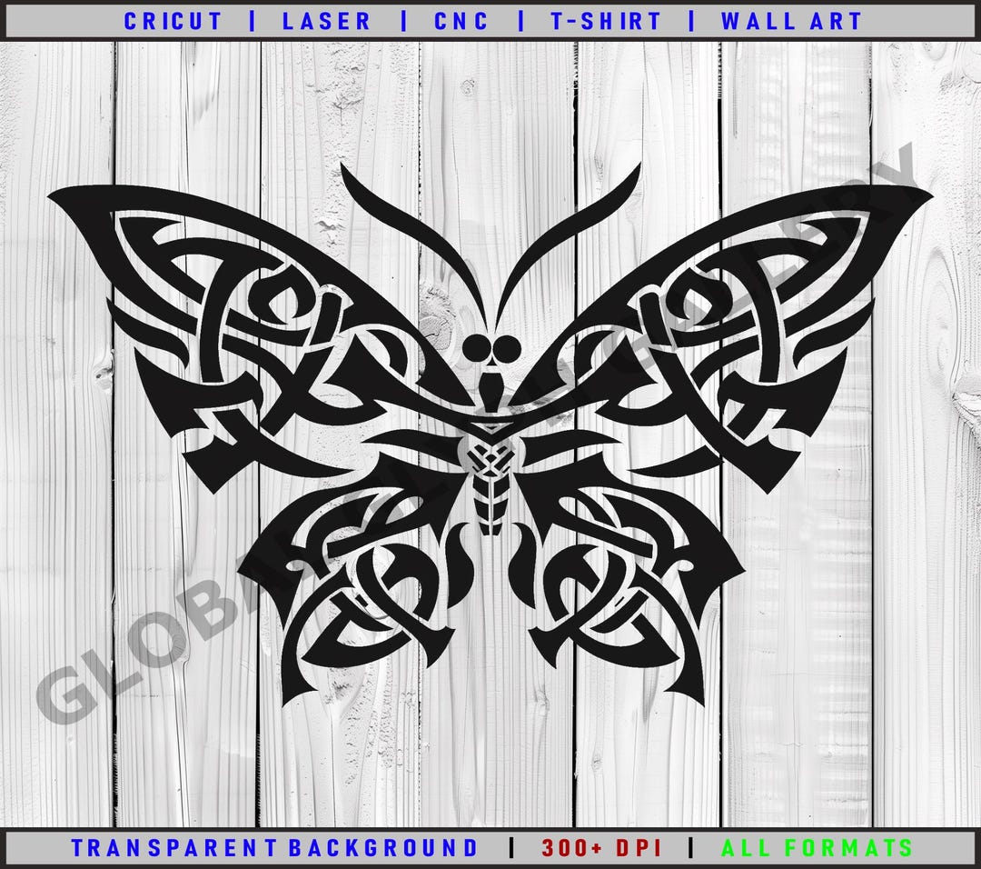 Celtic Butterfly SVG | Butterfly Knot DXF | Cricut Cut File | Celtic ...