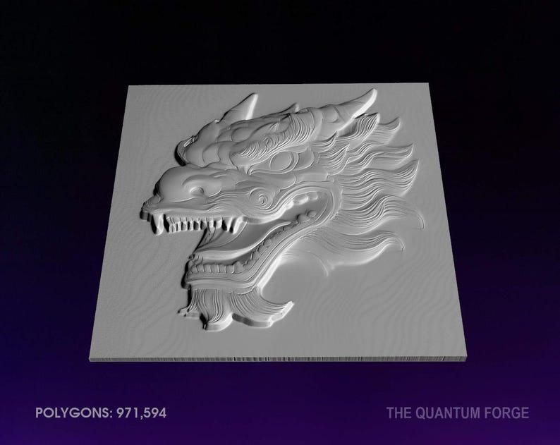 Chinese Dragon STL 3D CNC STL File Digital Download 3D Printer Model ...