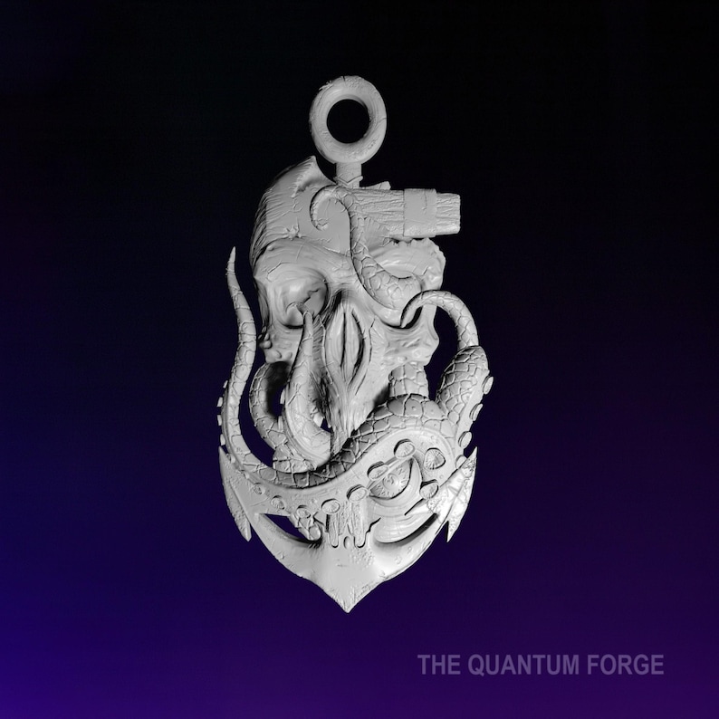 Skull Octopus Anchor STL | 3D CNC STL File | Digital Download | Vcarve ...