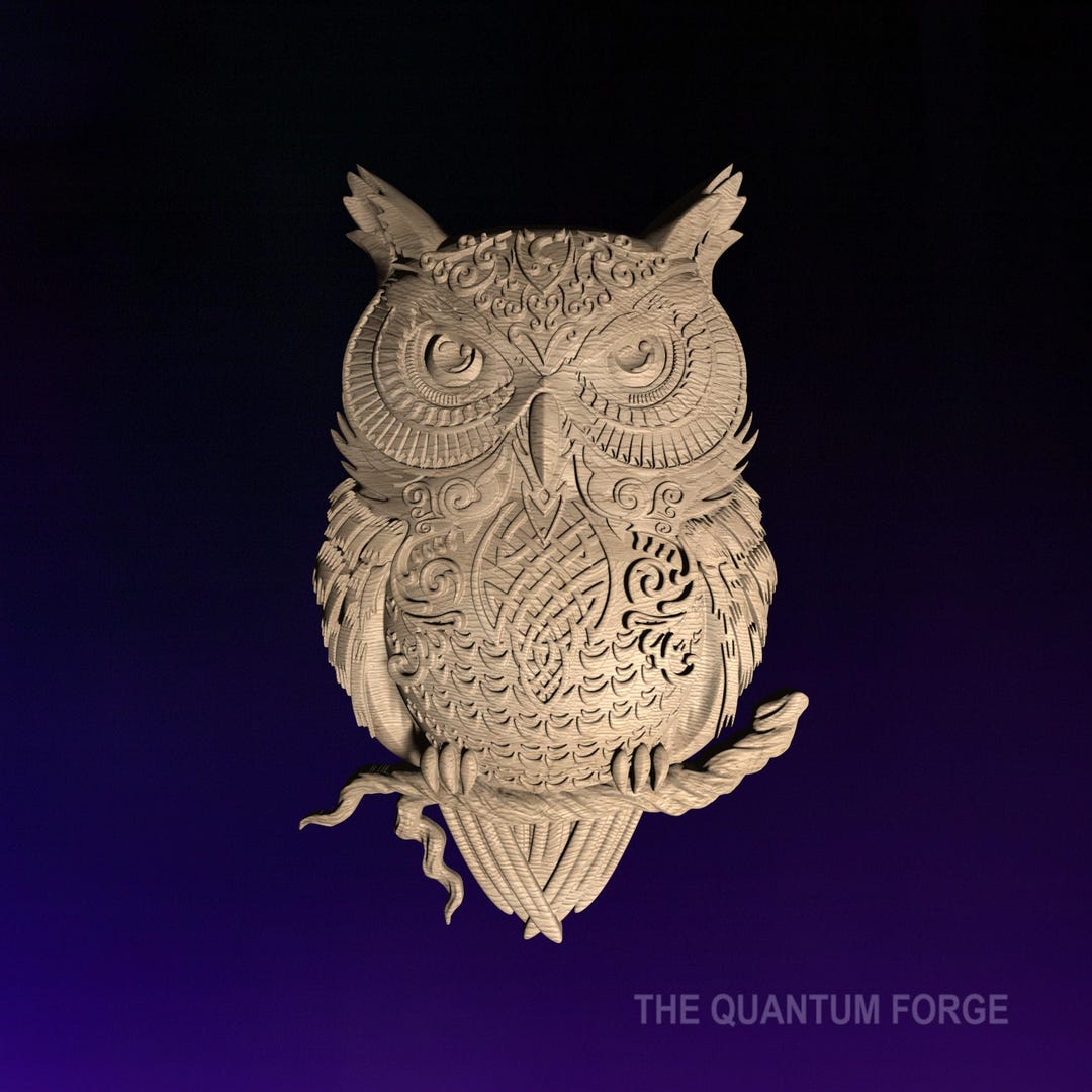 Owl Giant STL | 3D CNC STL File | Digital Download | Vcarve Aspire ...