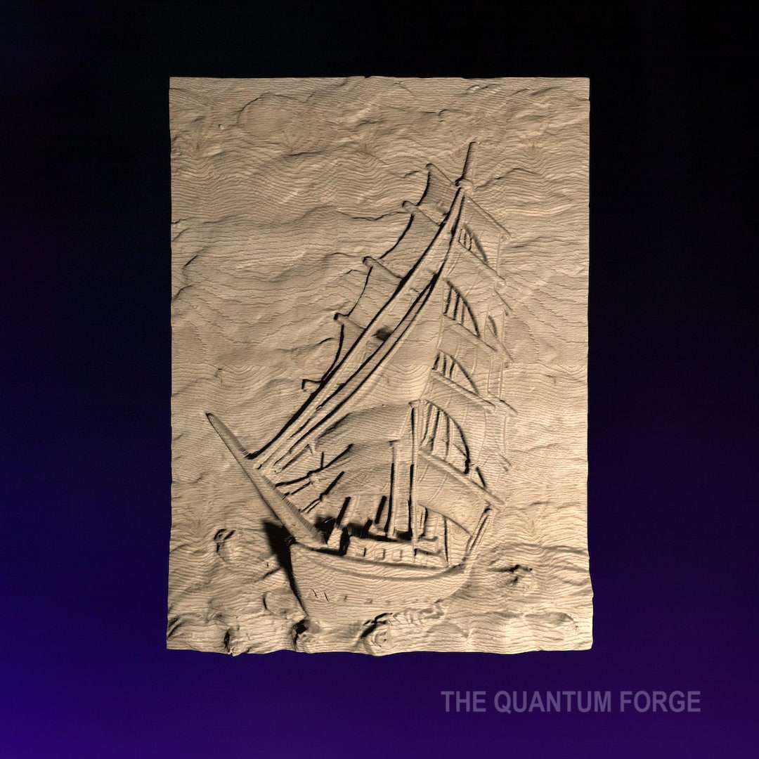 Ship STL | 3D CNC STL File | Digital Download | Vcarve Aspire Artcam ...