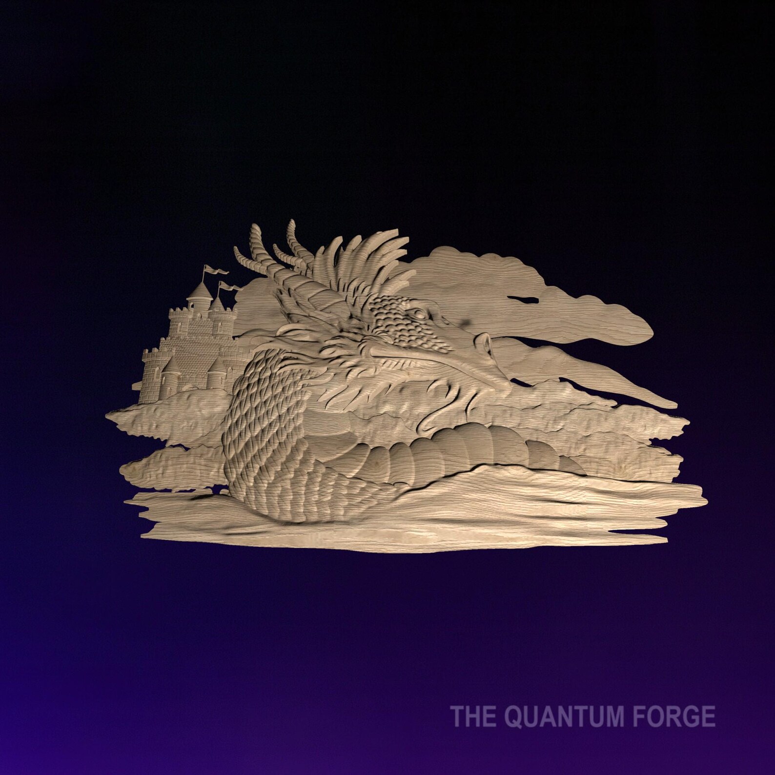 Dragon Castle STL | 3D CNC STL File | Digital Download | Vcarve Aspire ...