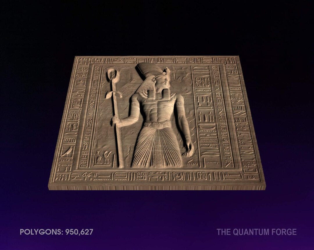 Egyptian Underworld God STL 3D CNC STL File Digital Download Vcarve ...