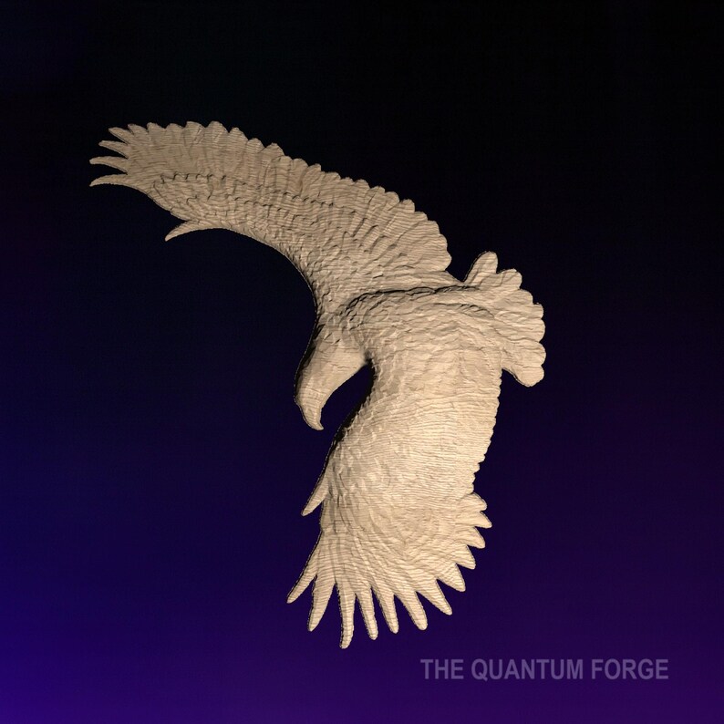 Eagle STL | 3D CNC STL File | Digital Download | Vcarve Aspire Artcam ...