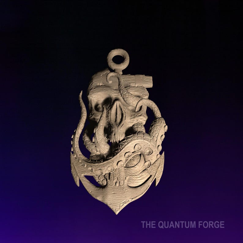 Skull Octopus Anchor STL | 3D CNC STL File | Digital Download | Vcarve ...