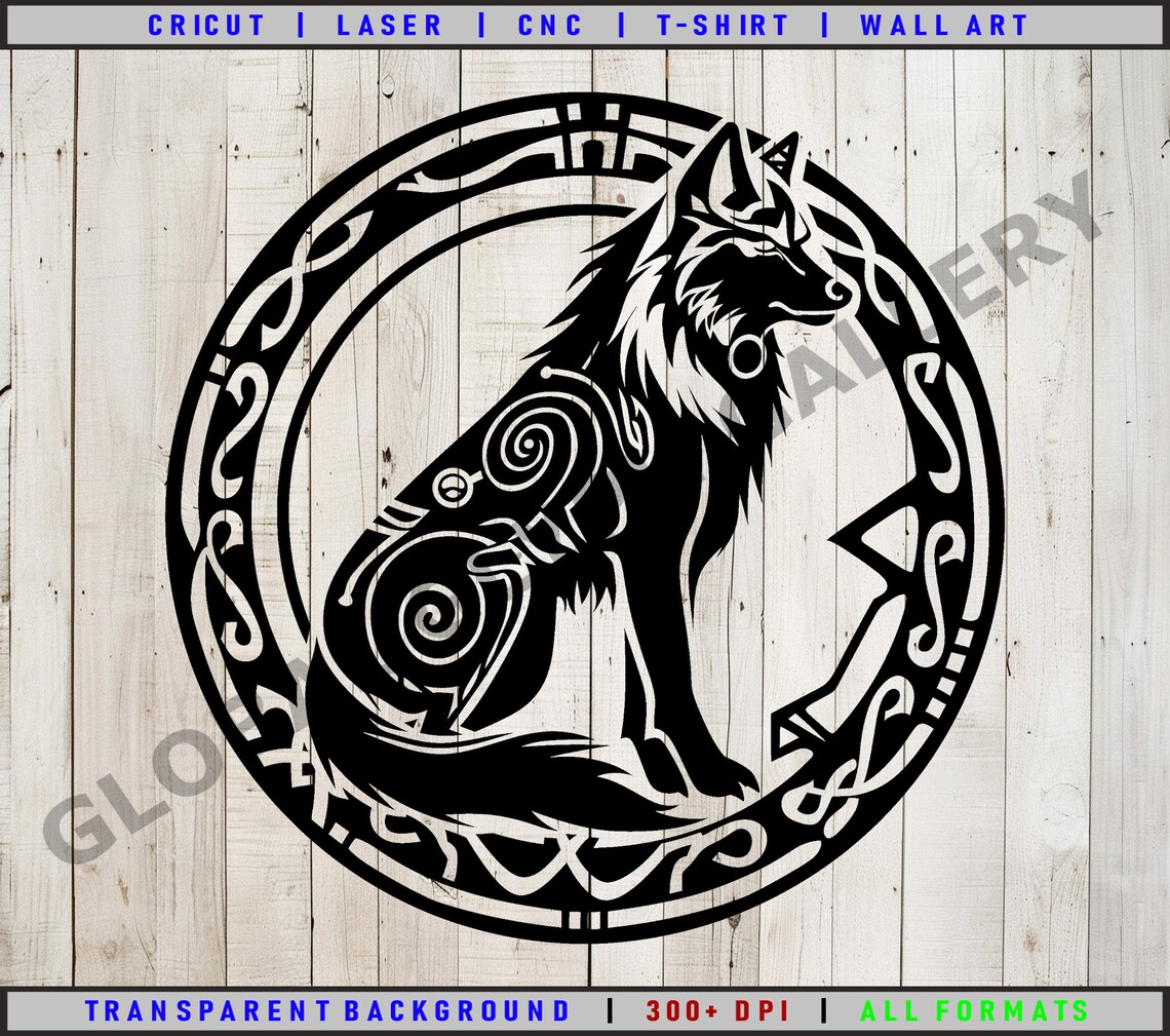 Celtic Wolf SVG, Celtic Animal Art, Wolf Circle SVG, Celtic Tattoo ...