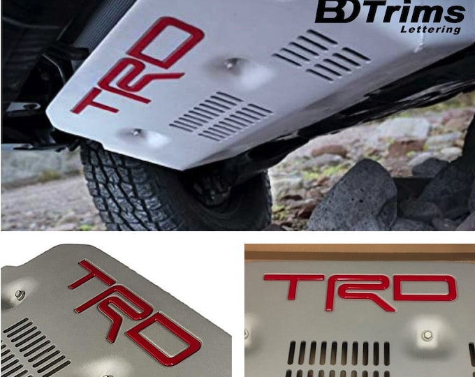 Domed 3D Raised Letters Inserts Compatible With TRD Pro Skid Plate ...