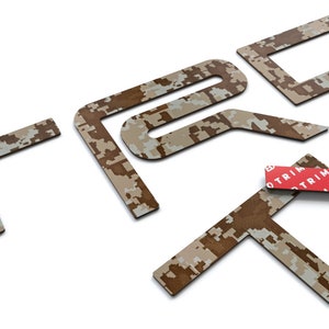 Domed 3D Raised Letters Inserts Compatible With TRD Pro Skid Plate ...